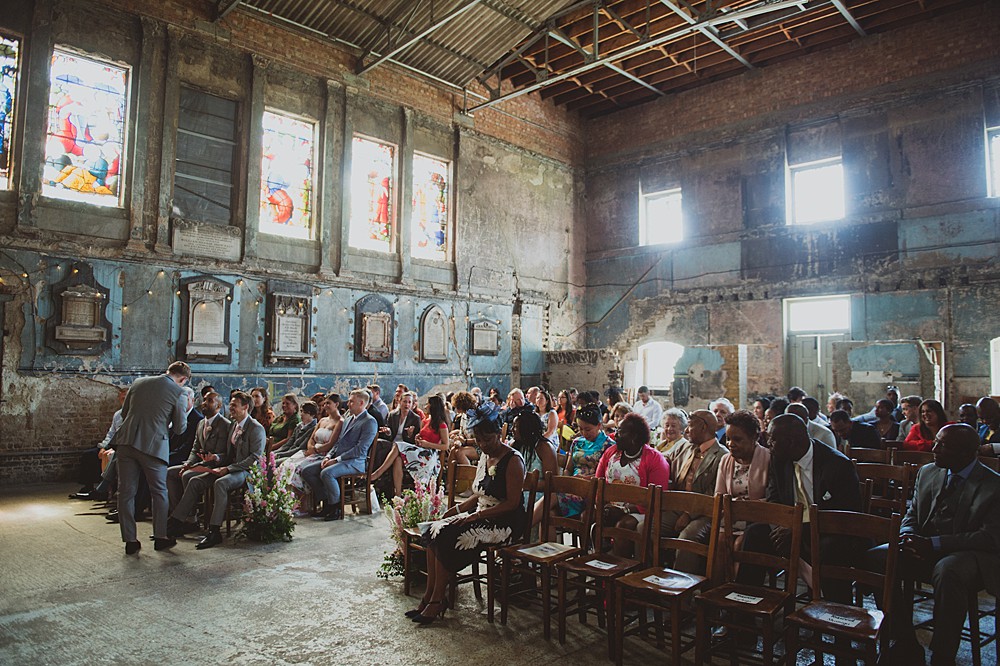 City Chic Wedding at Asylum Chapel in London | Jessica & Dempsie